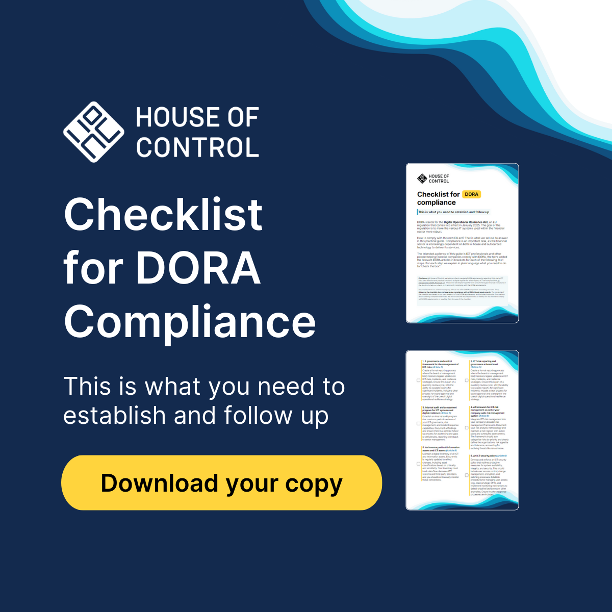 DORA: Checklist for Compliance | House of Control